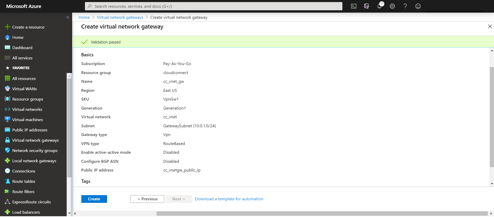 emnify Cloud Connect integration into Azure Gateway | emnify