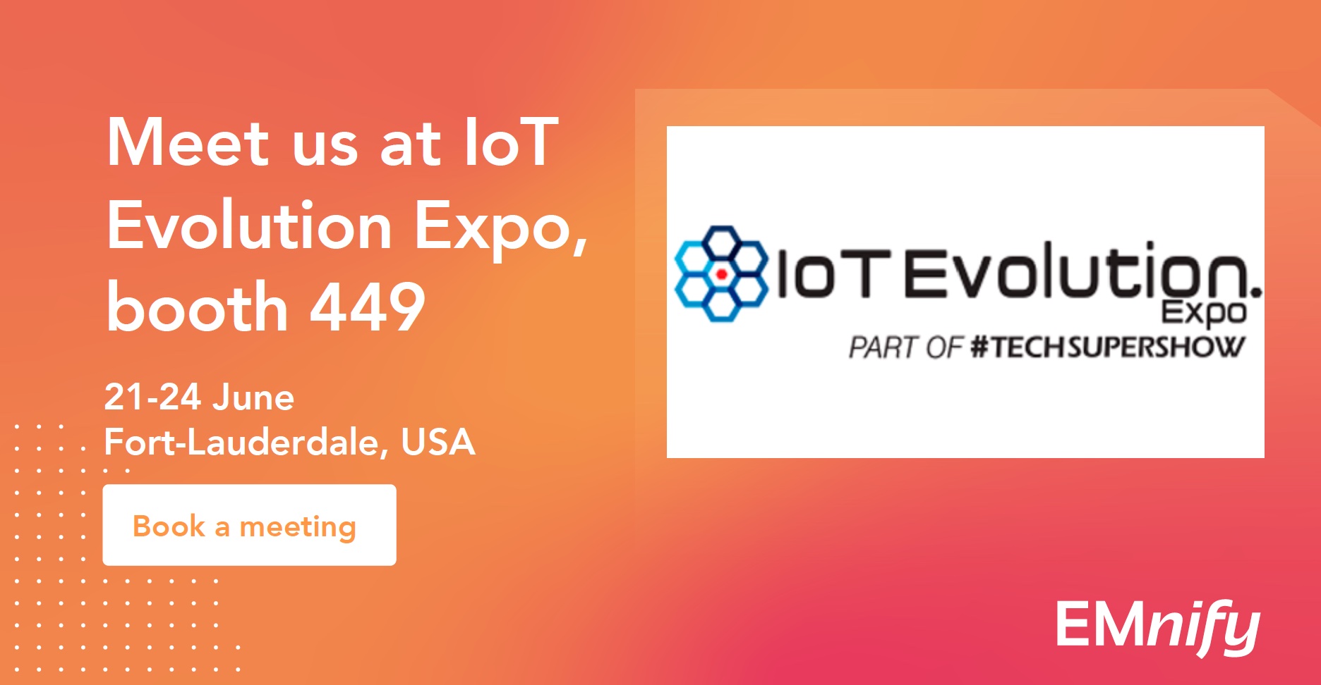 Meet EMnify at IoT Evolution Expo